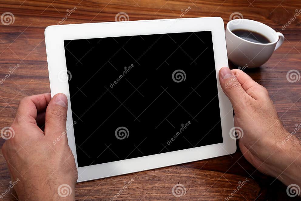 Digital Tablet with Blank Screen Stock Photo - Image of colour ...