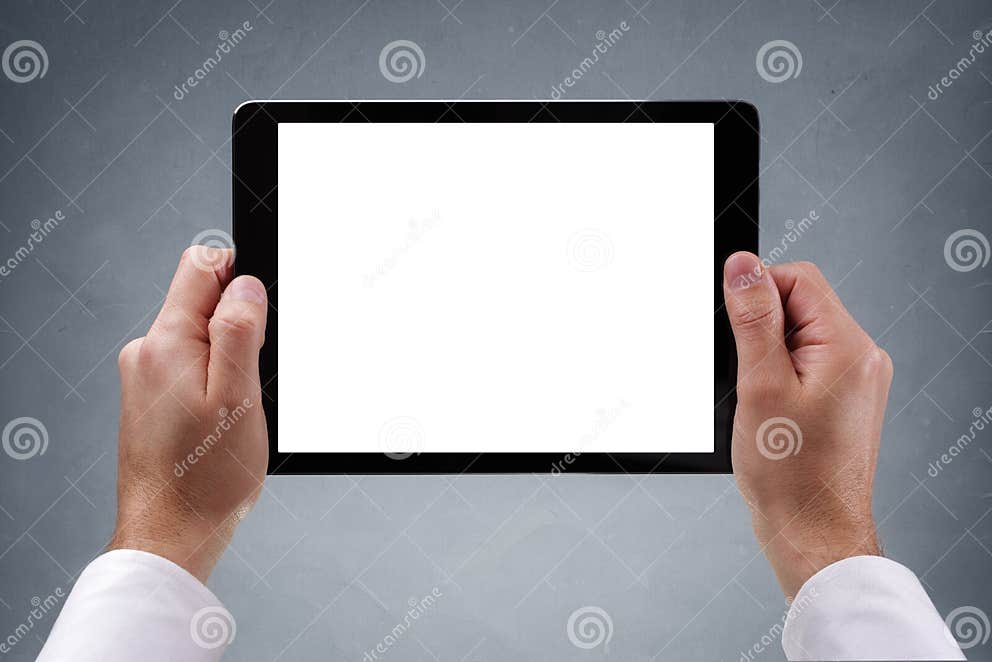 Digital Tablet with Blank Screen Stock Photo - Image of data, media ...