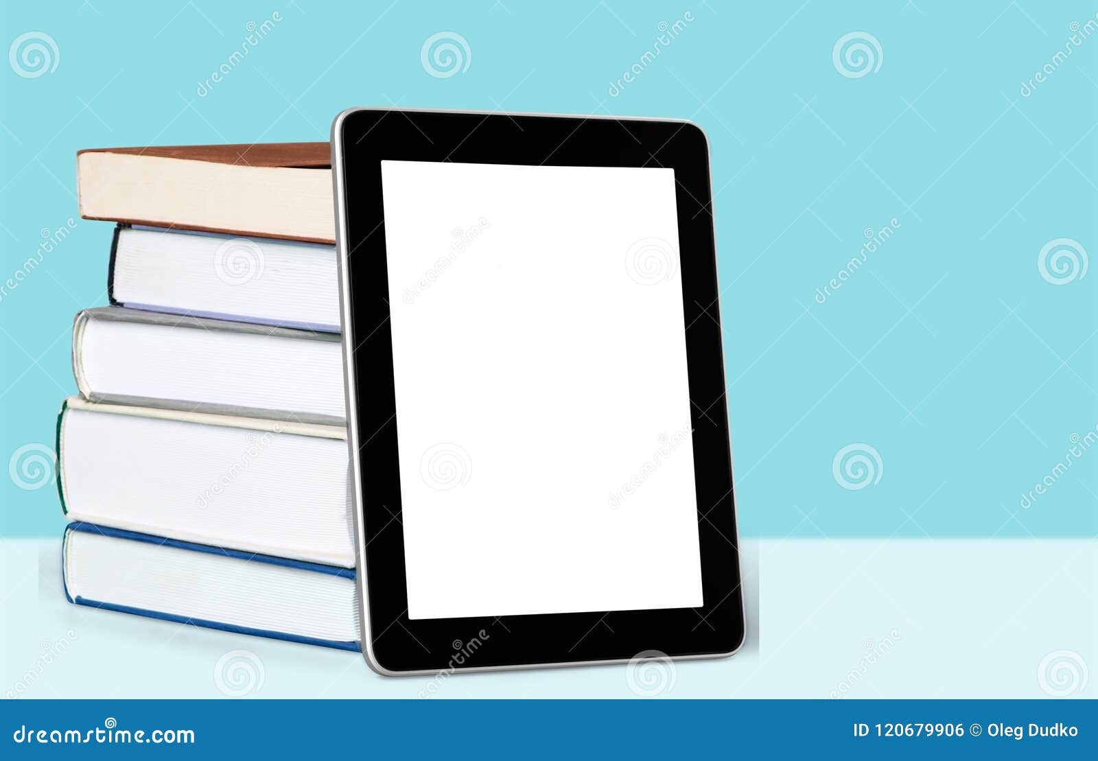 Digital tablet and book stock photo. Image of generated - 120679906