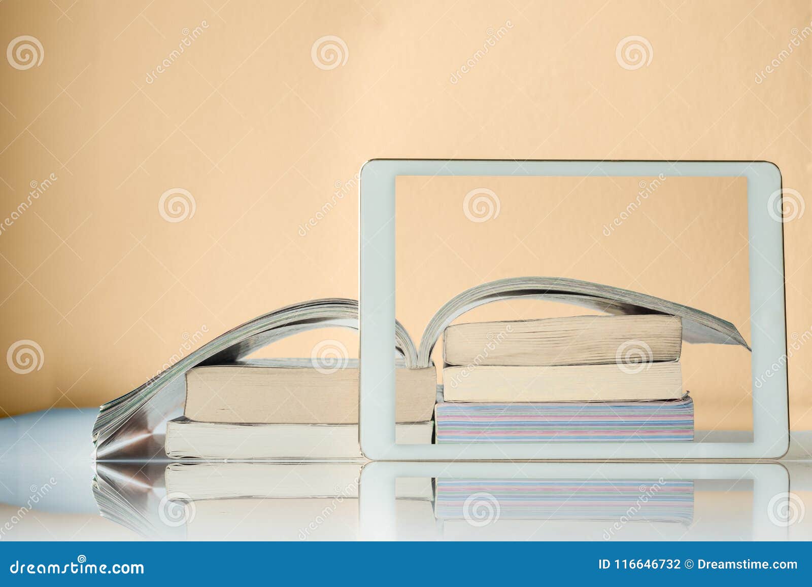 Digital Tablet with Books for Modern Learning and Knowledge with ...