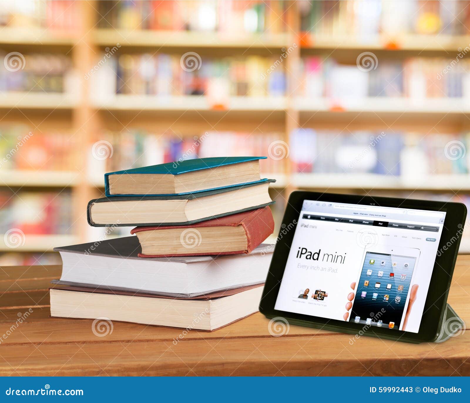Digital Tablet and books editorial stock photo. Image of email - 59992443