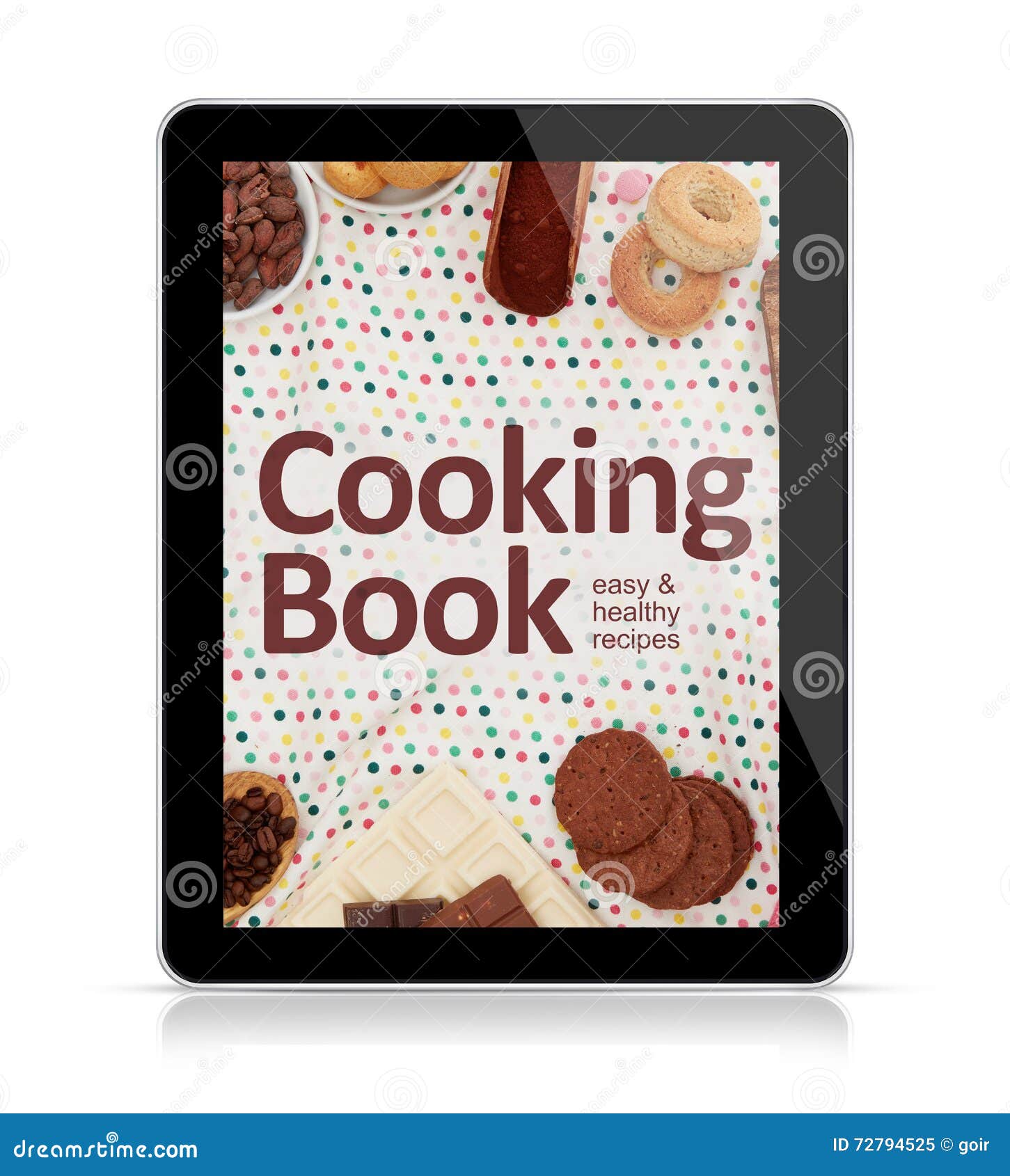Digital Tablet Cooking Book Stock Image - Image of modern, lifestyle ...