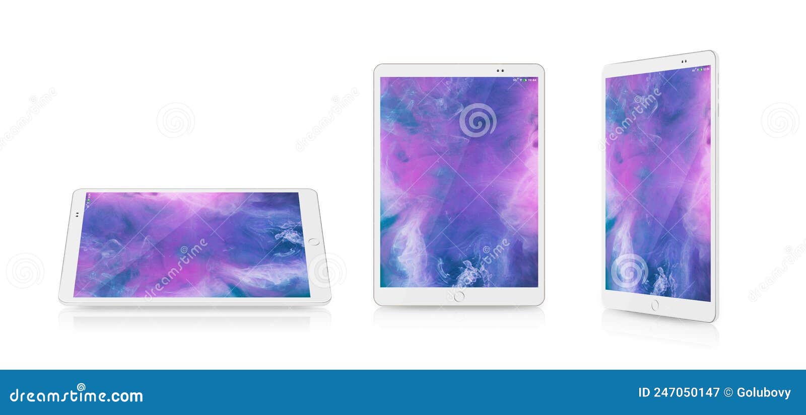 Digital Tablet Gadget Showcase Color Display Set 3 Stock Image - Image ...