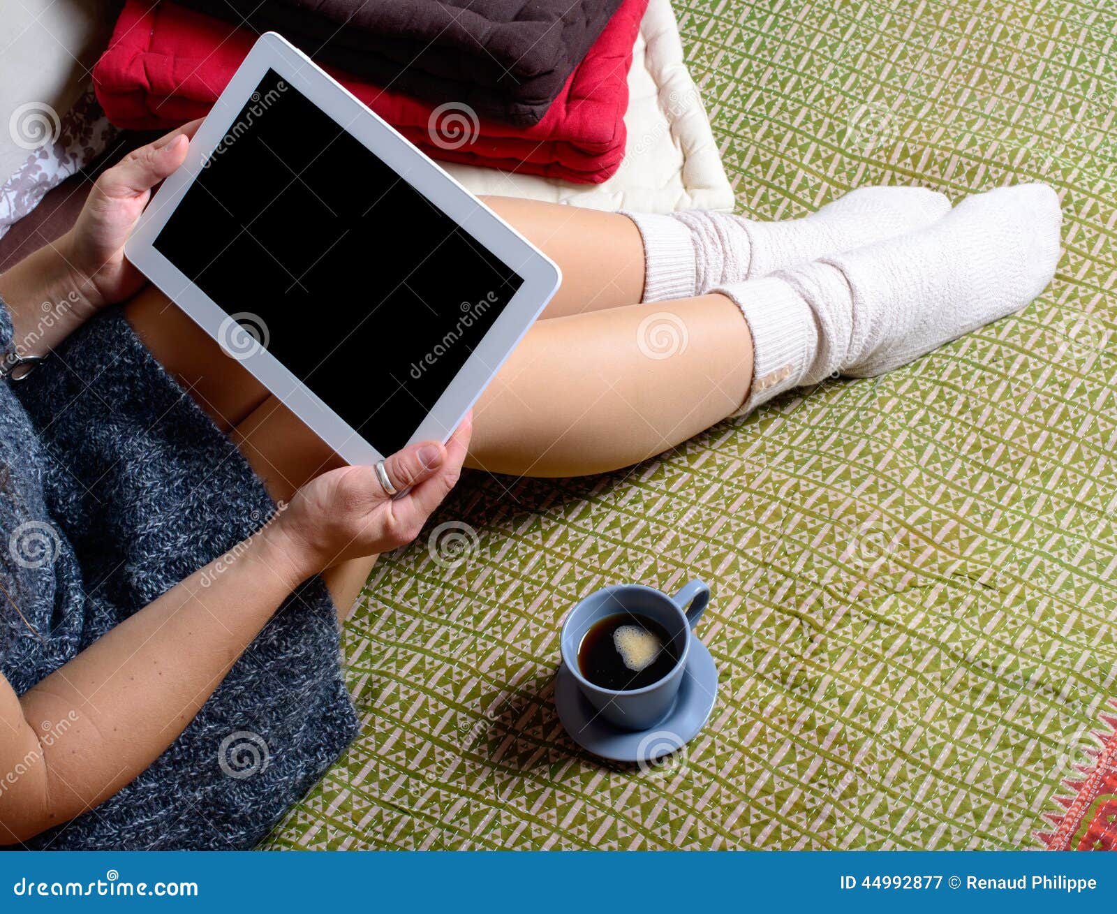 Digital Tablet on the Legs of a Young Woman Stock Image - Image of ... Digital Tablet on the Legs of a Young Woman Stock Image - Image of ...