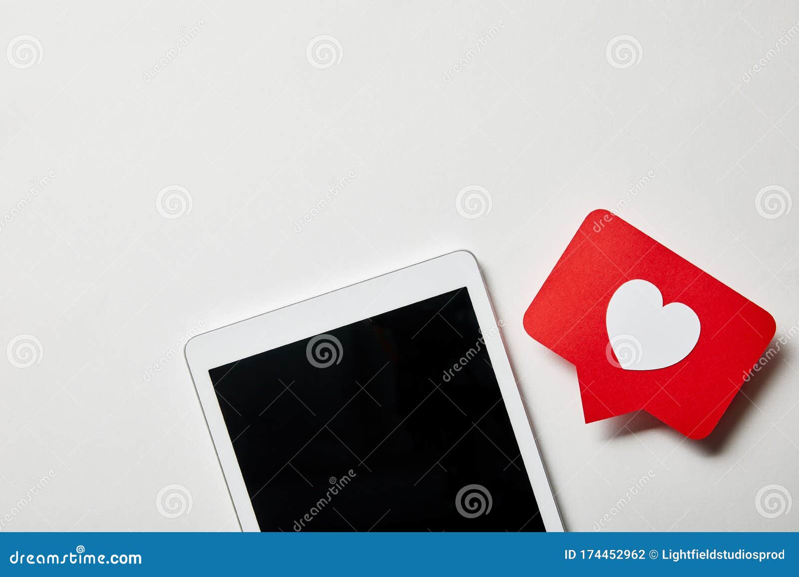 Digital Tablet with Paper Like Sign Stock Photo - Image of ...