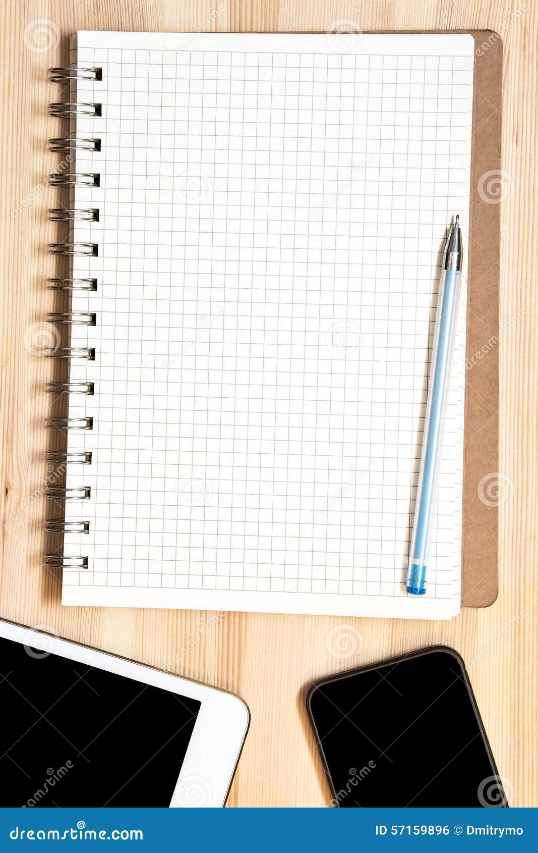 Digital Tablet, Phone , Pen and Paper Stock Photo - Image of tablet ...