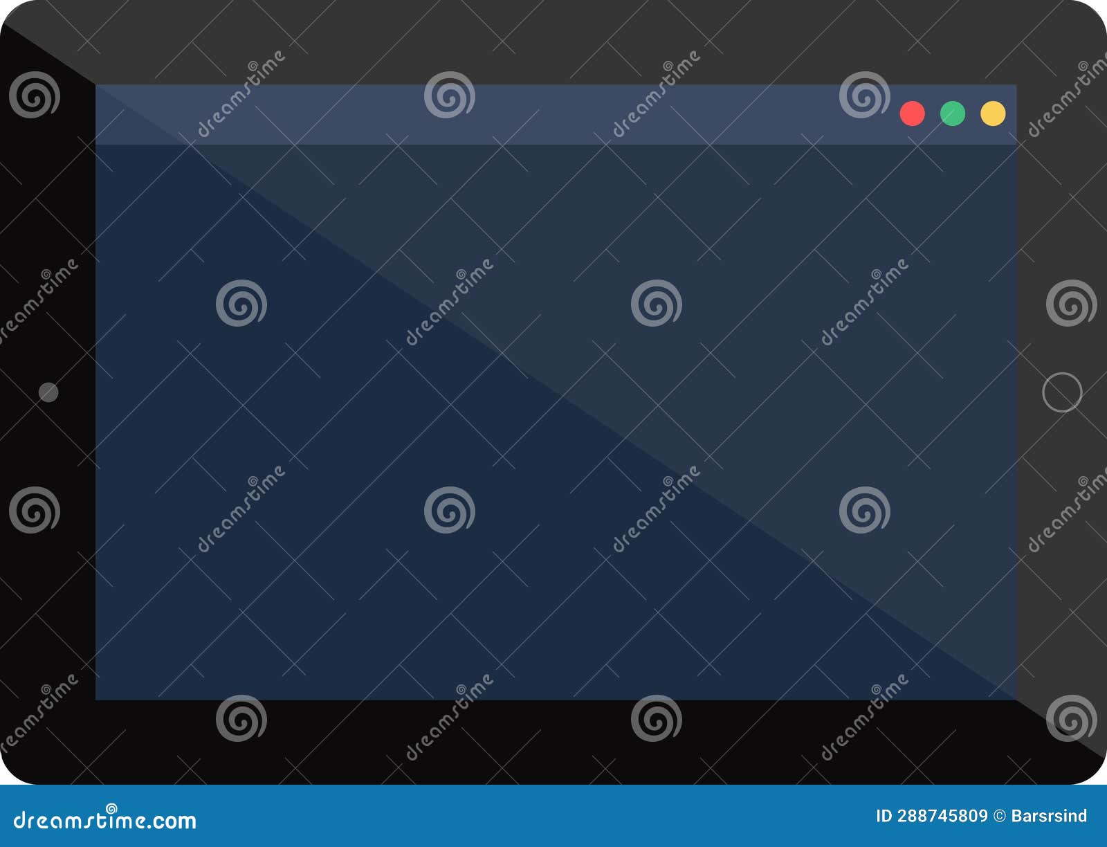 Digital Tablet with Screen Off Stock Illustration - Illustration of ...