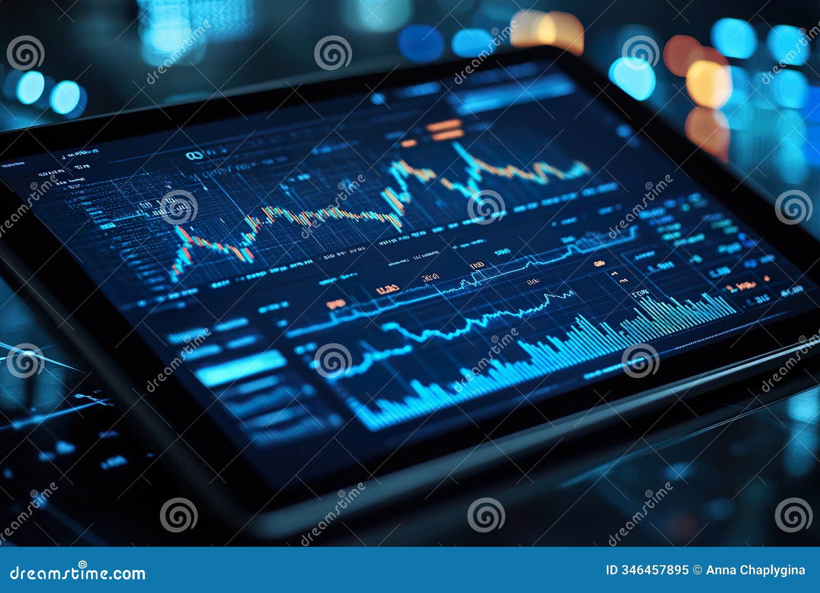 Digital Tablet Showcasing Comparison of Multiple Investment Options ...