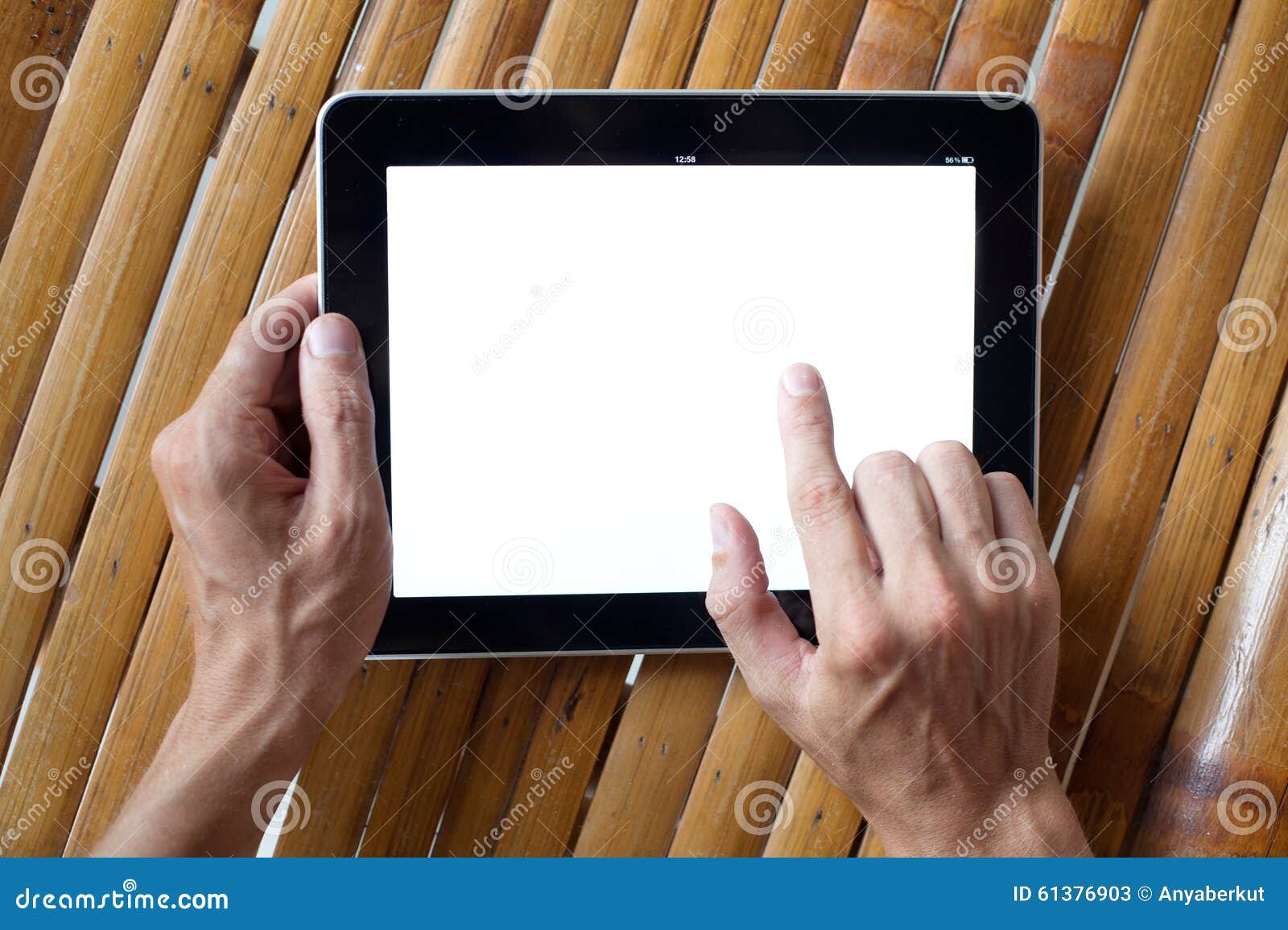 Digital Tablet on the Table Stock Image - Image of hand, communication ...