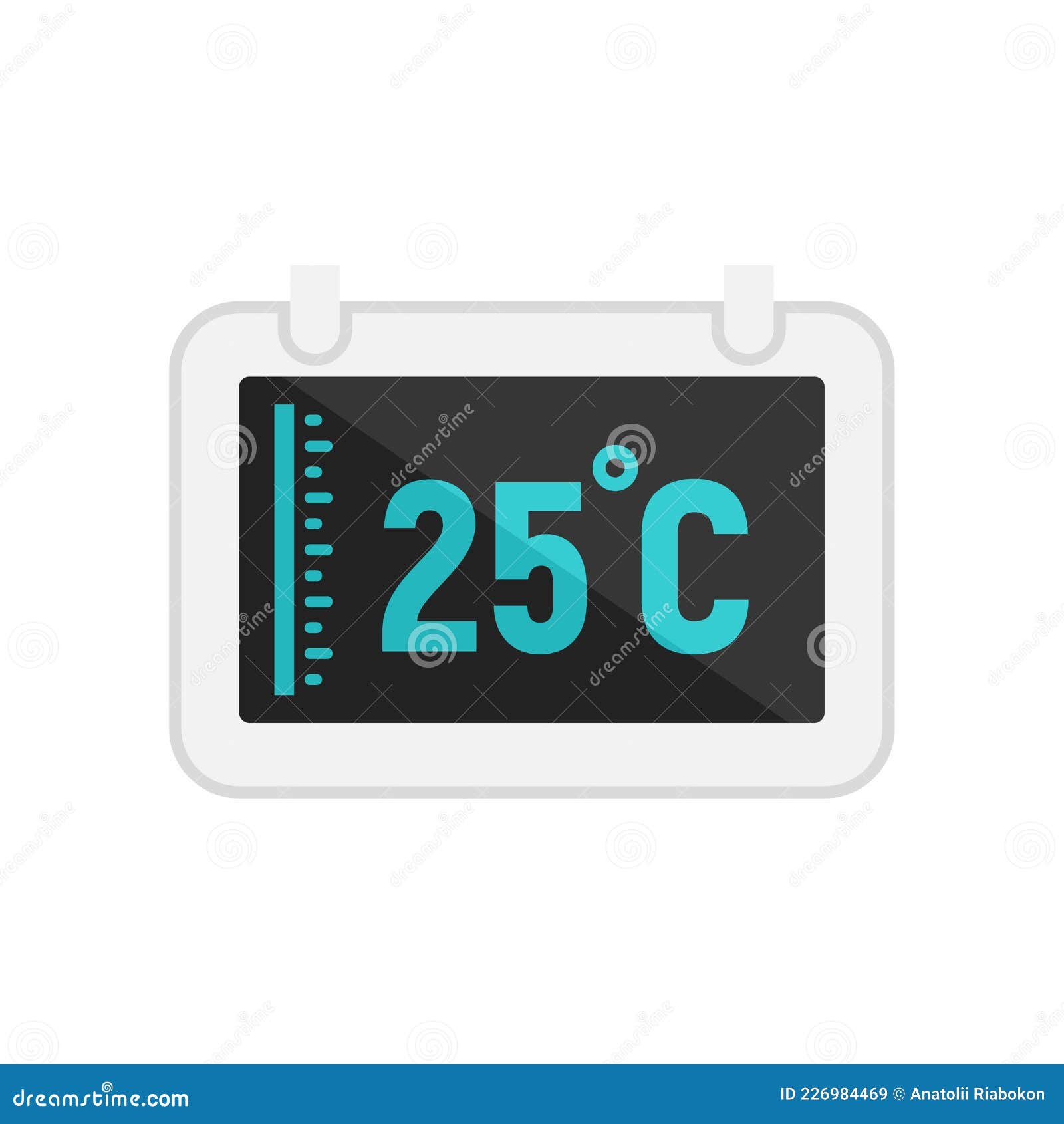 Digital Tablet Temperature Control Icon Flat Isolated Vector Stock ...