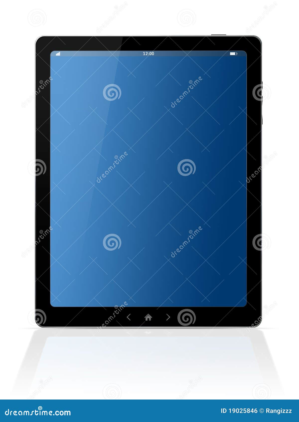 Digital tablet vertical stock illustration. Illustration of cellphone ...