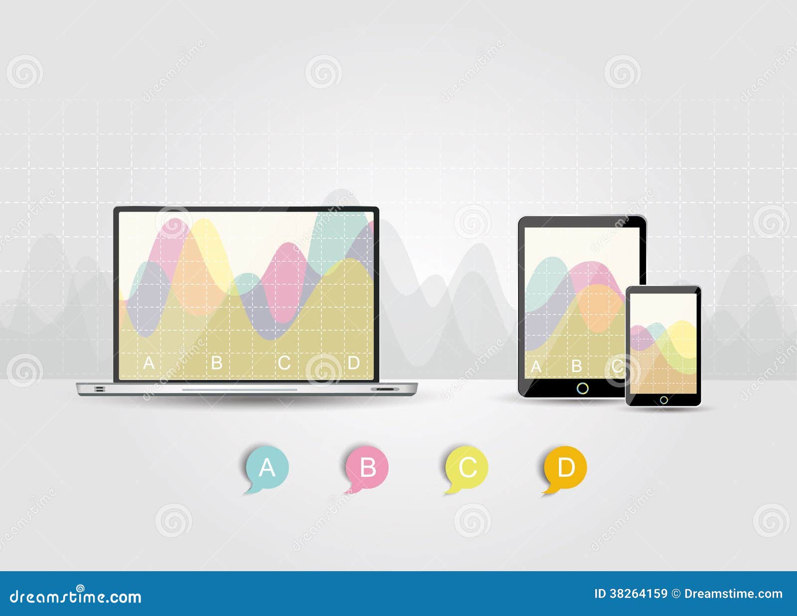 Digital Tablets Infographic Elements Stock Vector - Illustration of ...