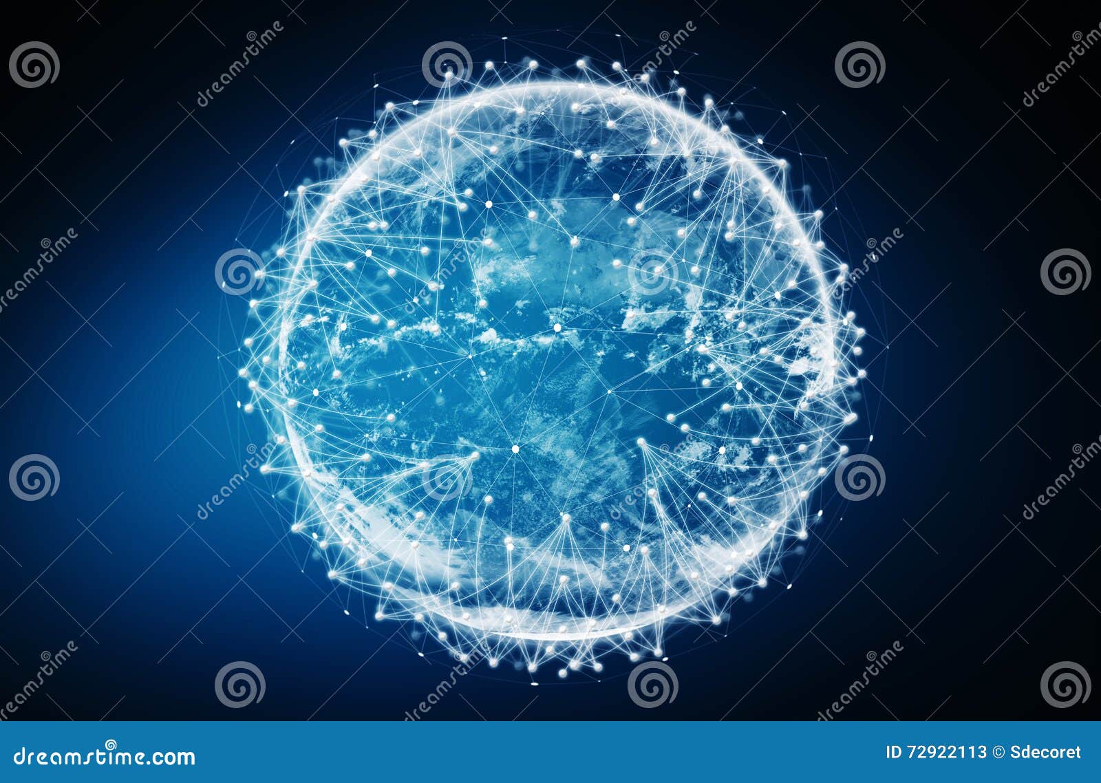Digital Tactile World Interface Stock Illustration - Illustration of ...