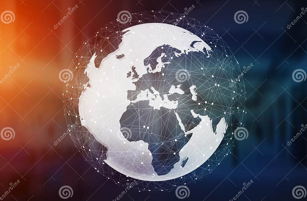 Digital Tactile World Interface Stock Illustration - Illustration of ...