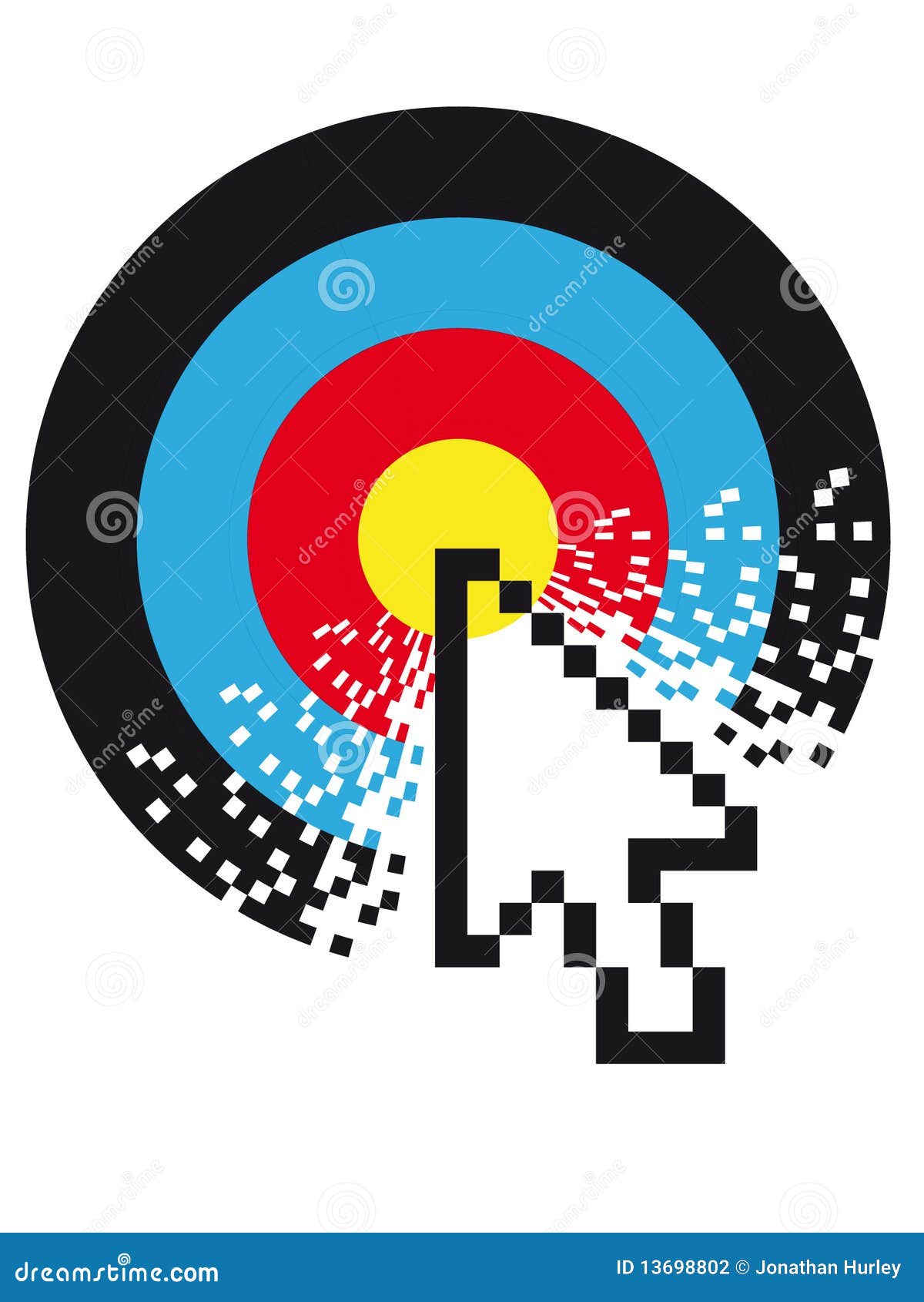 Digital Target stock vector. Illustration of archery - 13698802