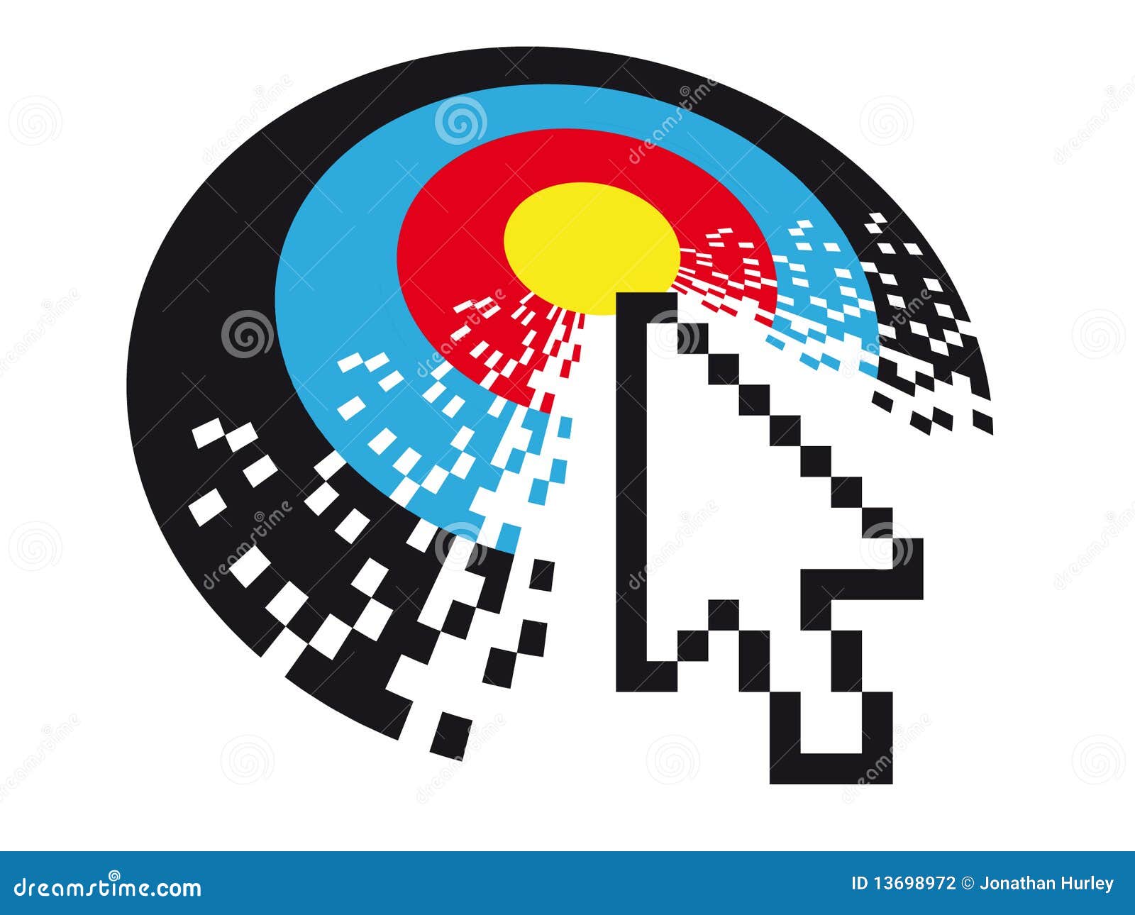 Digital Target 2 stock vector. Illustration of computer - 13698972