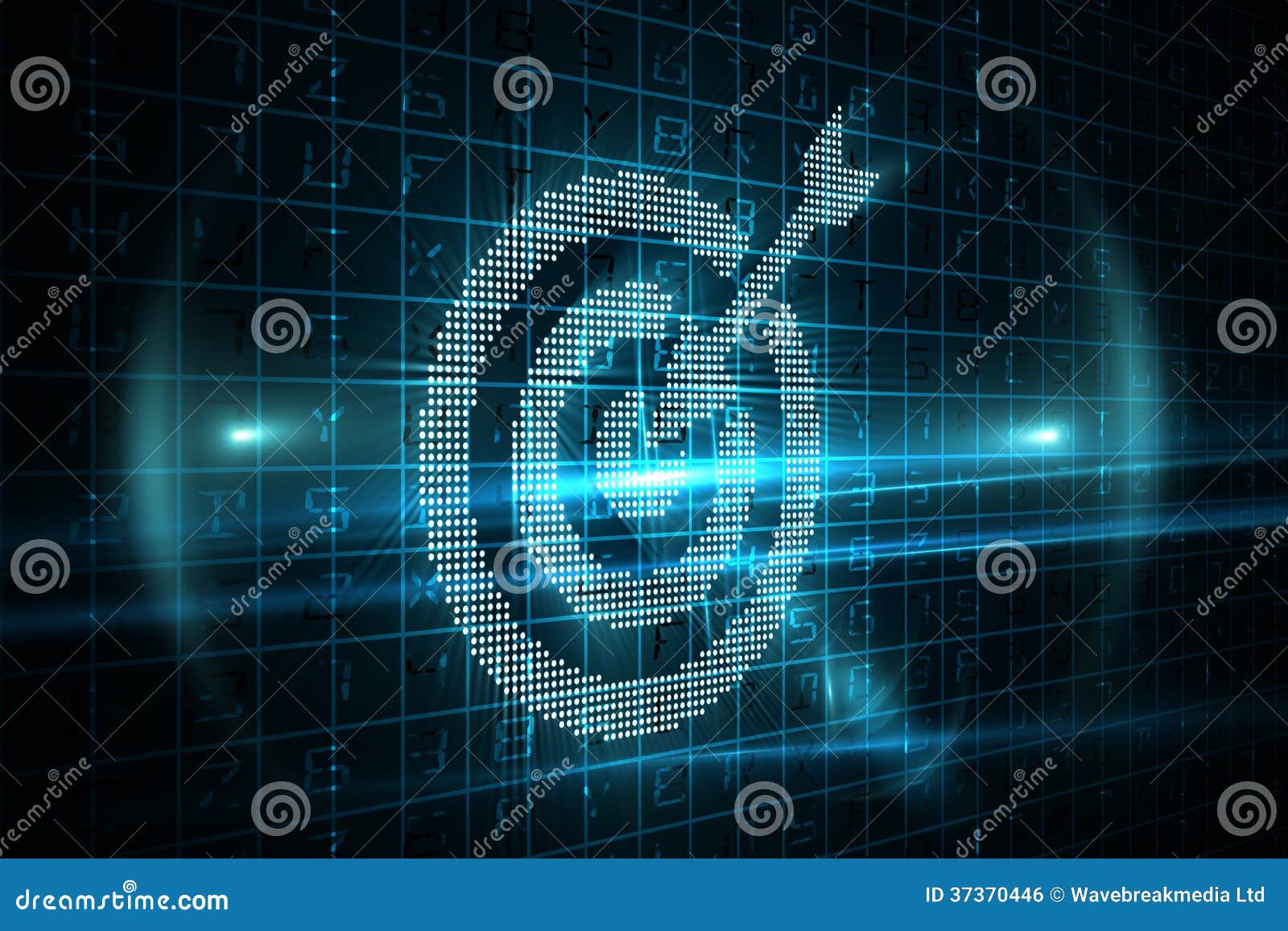 Digital target stock illustration. Illustration of technology - 37370446
