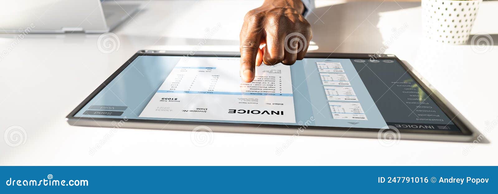 Digital Tax E Invoice Online Software Stock Photo - Image of black ...