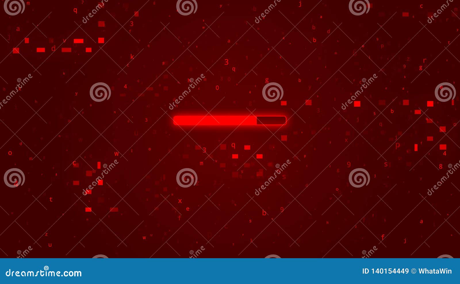 Digital Tech Backdrop with Loading Bar. Warning Stock Vector ...