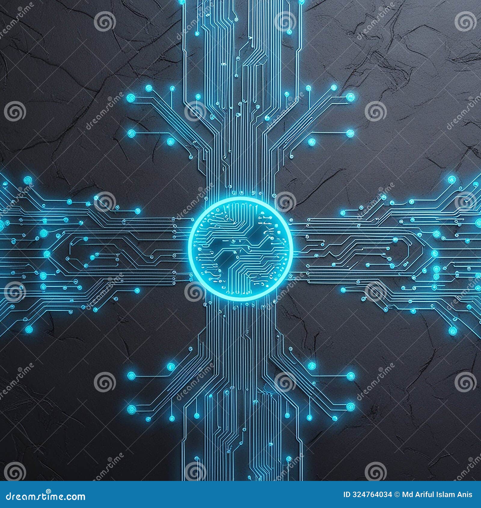 Digital Tech Background stock illustration. Illustration of generated ...