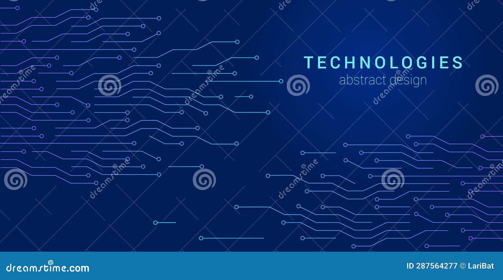 Digital Tech Blue Background with Circuit Board Elements. Ideal for ...