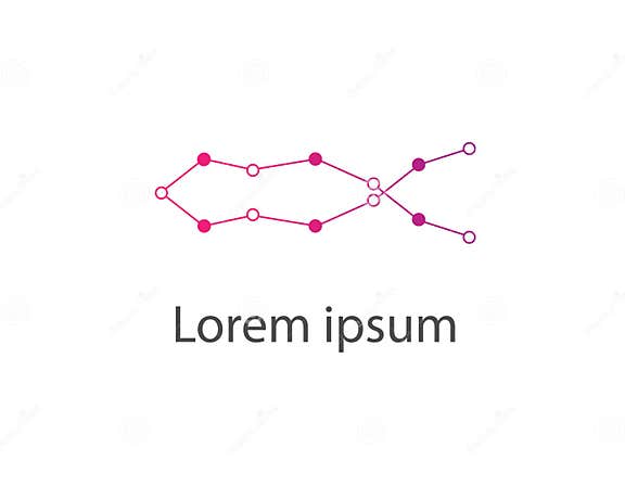 Digital tech fish logo stock illustration. Illustration of connection ...