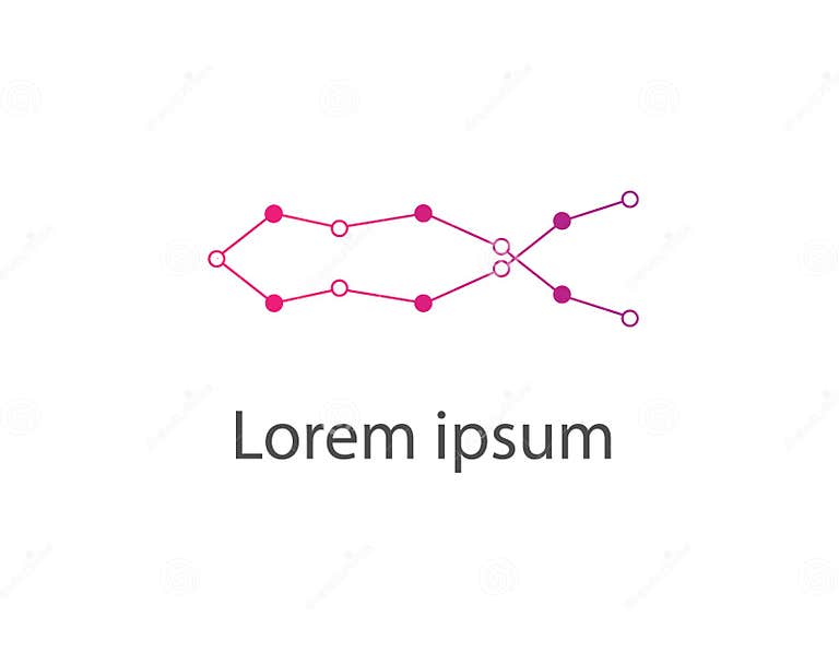 Digital tech fish logo stock illustration. Illustration of connection ...