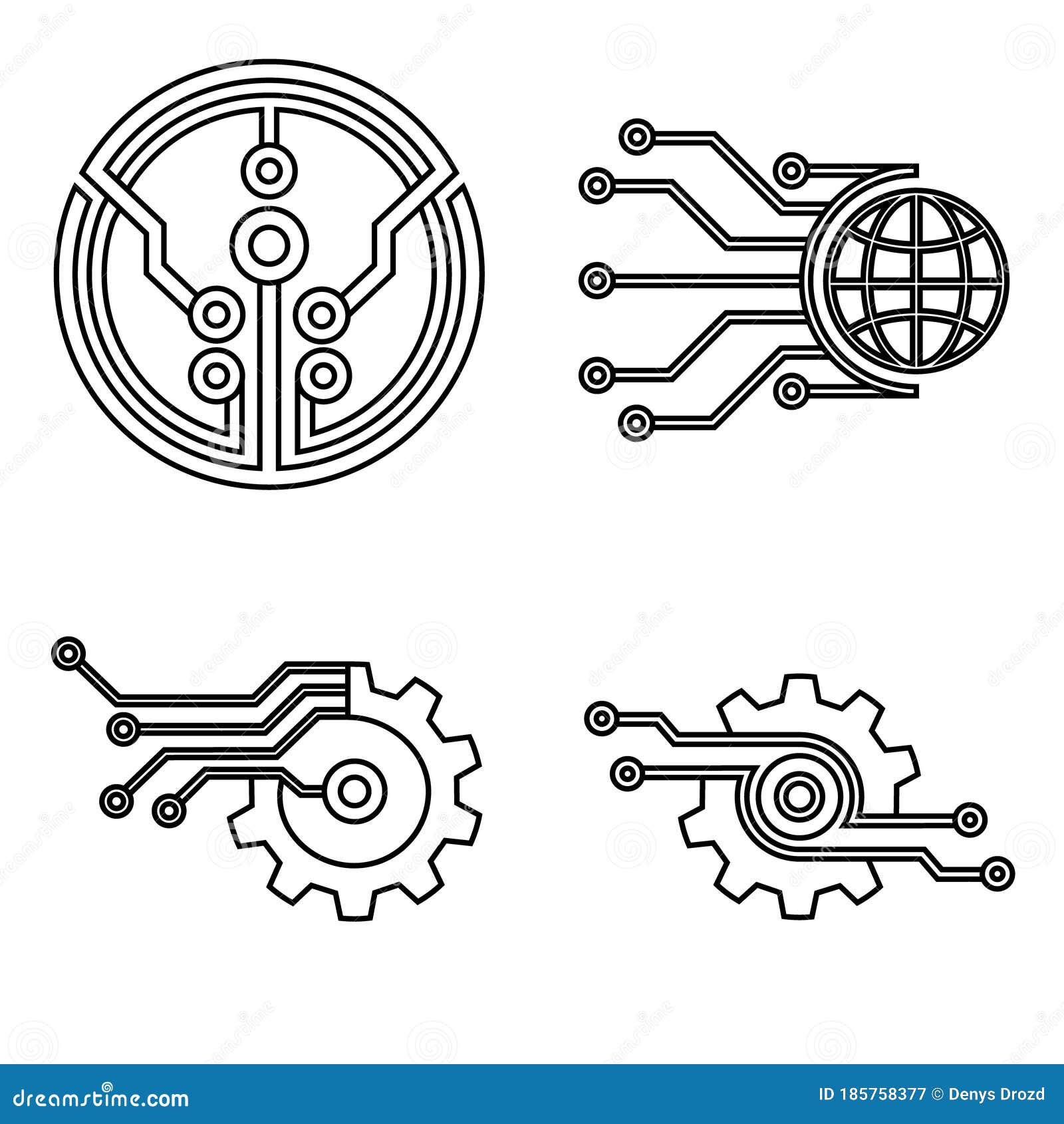 Digital Tech Icon Vector Set. Technologies Illustration Sign Collecion ... Digital Tech Icon Vector Set. Technologies Illustration Sign Collecion ...