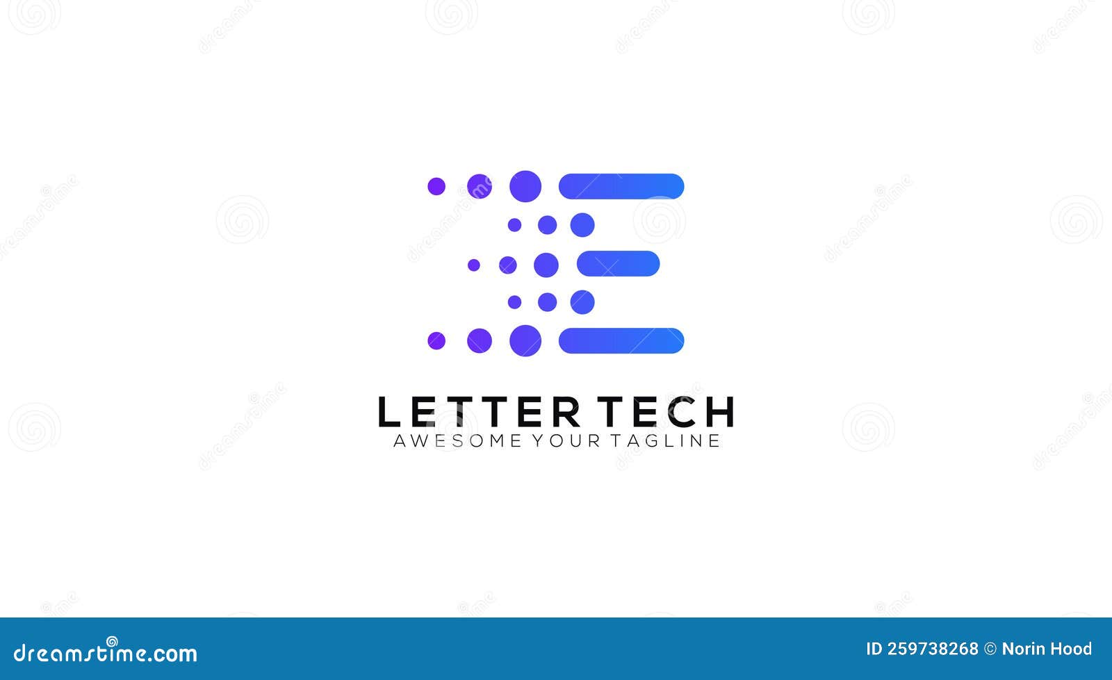 Digital Tech Letter Initial E Logo Design Template Stock Vector ...