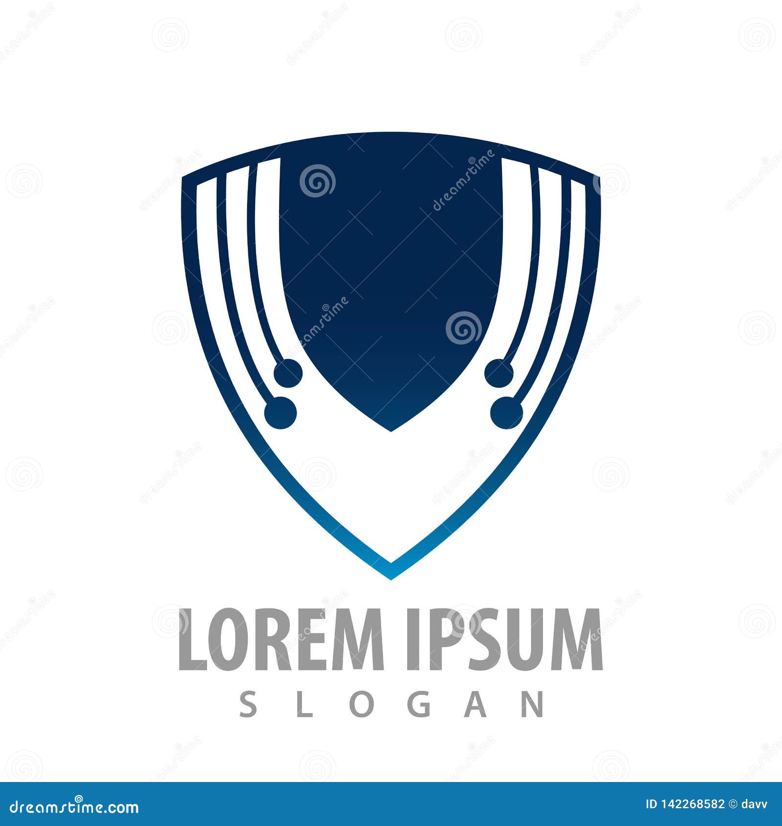 Digital Tech Shield Concept Design. Symbol Graphic Template Element ...