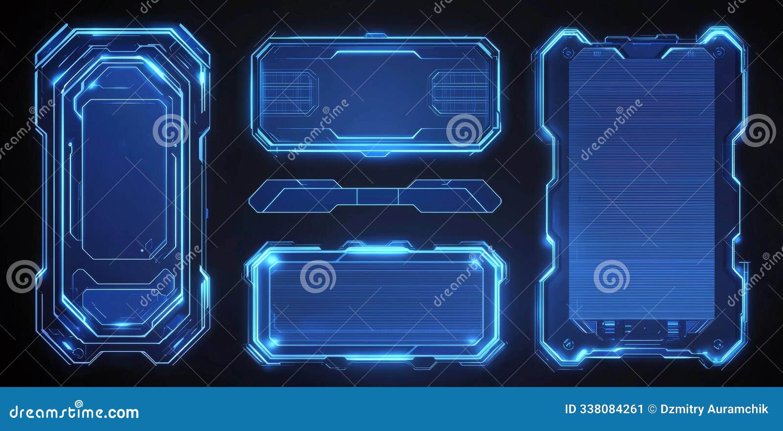 Digital Tech Text Box Futuristic Frame Plane User Interface Panel. Tech ...