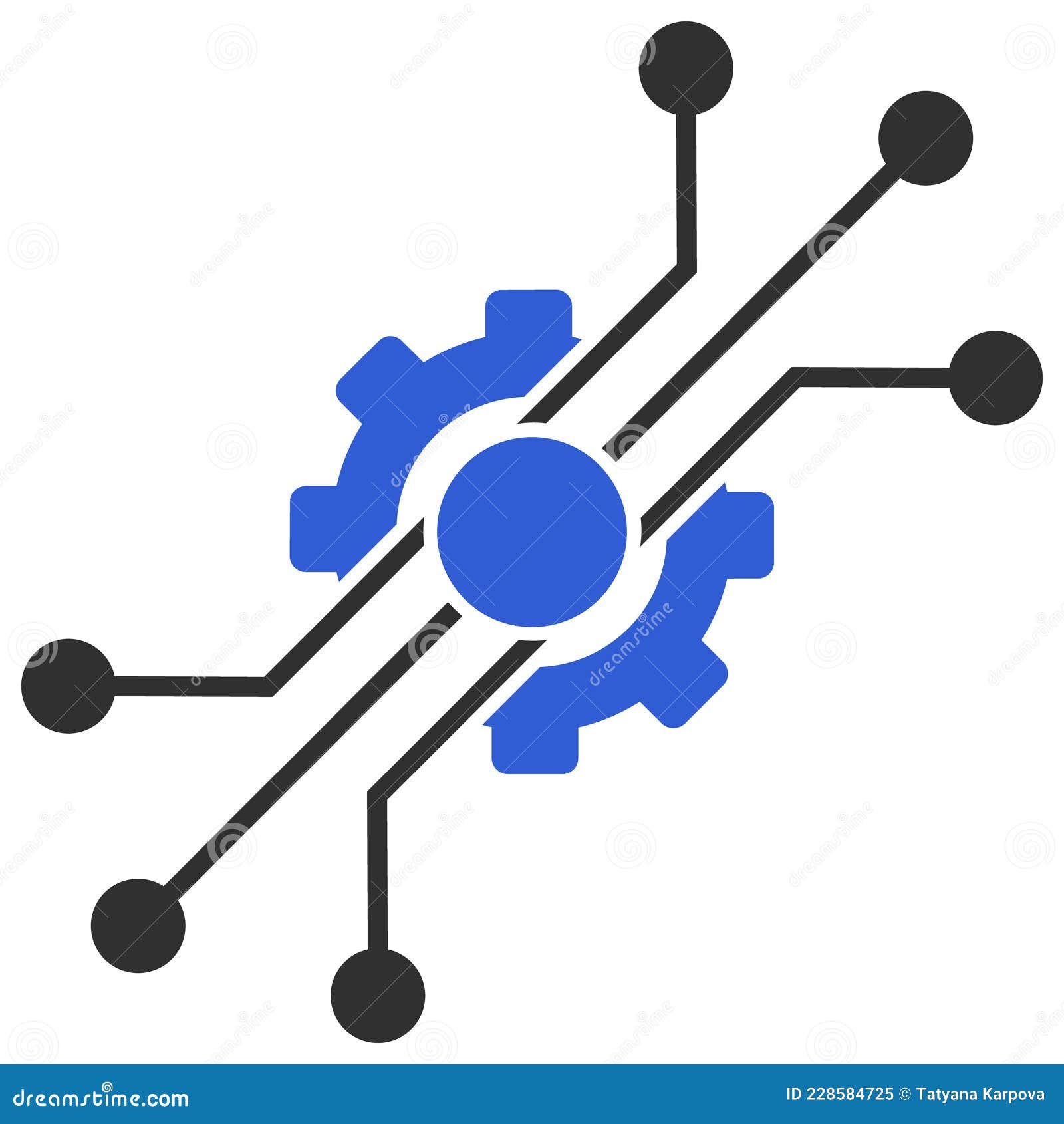 Digital Tech Vector Icon Flat Illustration Stock Vector - Illustration ...