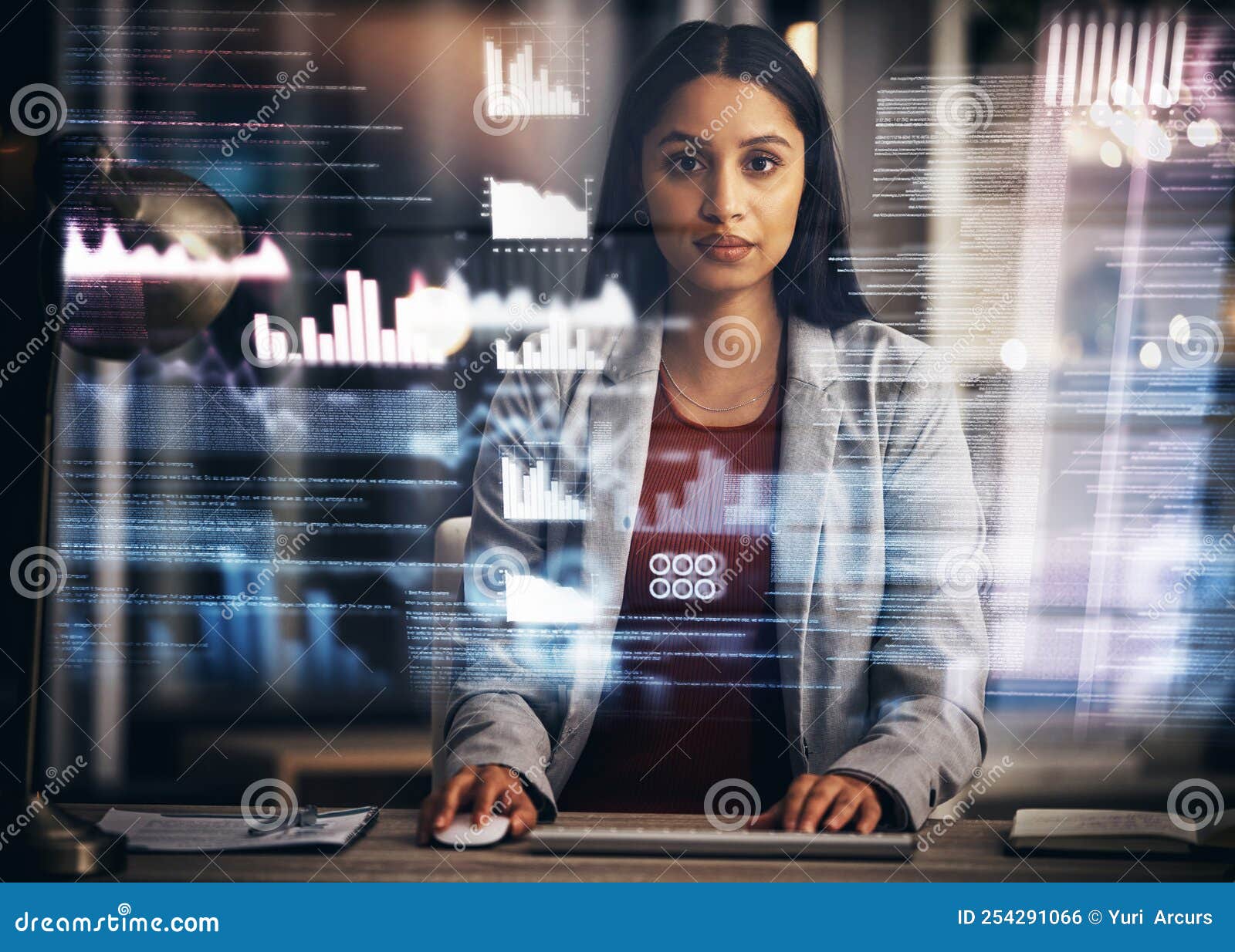 Digital it Technician or Software Developer Coding User Interface or UX Program Code on Computer ...