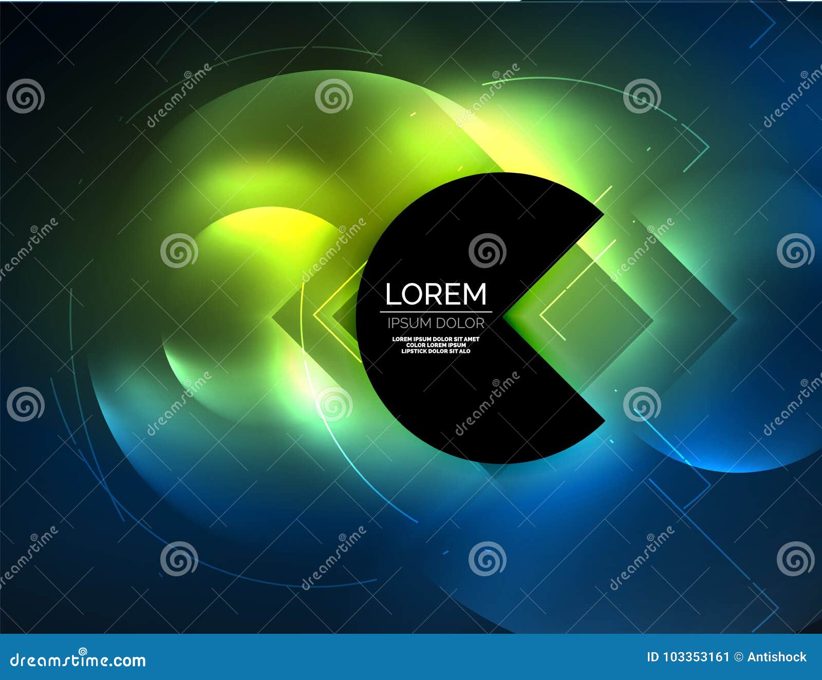 Digital Techno Wallpaper, Glowing Abstract Background, Circles Stock ...