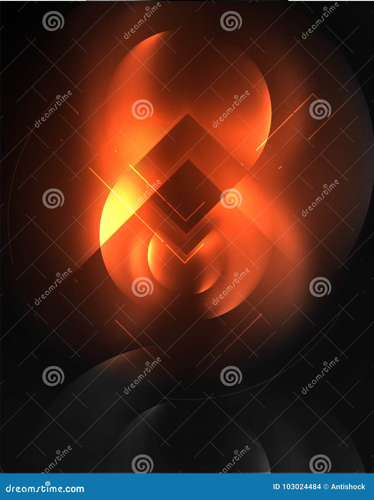 Digital Techno Wallpaper, Glowing Abstract Background, Circles Stock ...