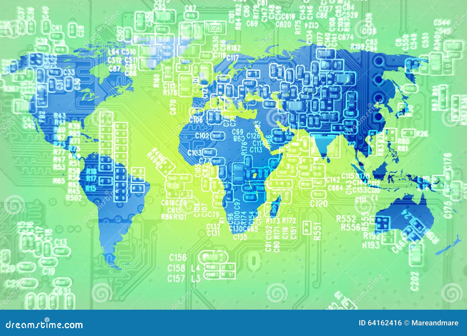 Digital techno world stock illustration. Illustration of company - 64162416