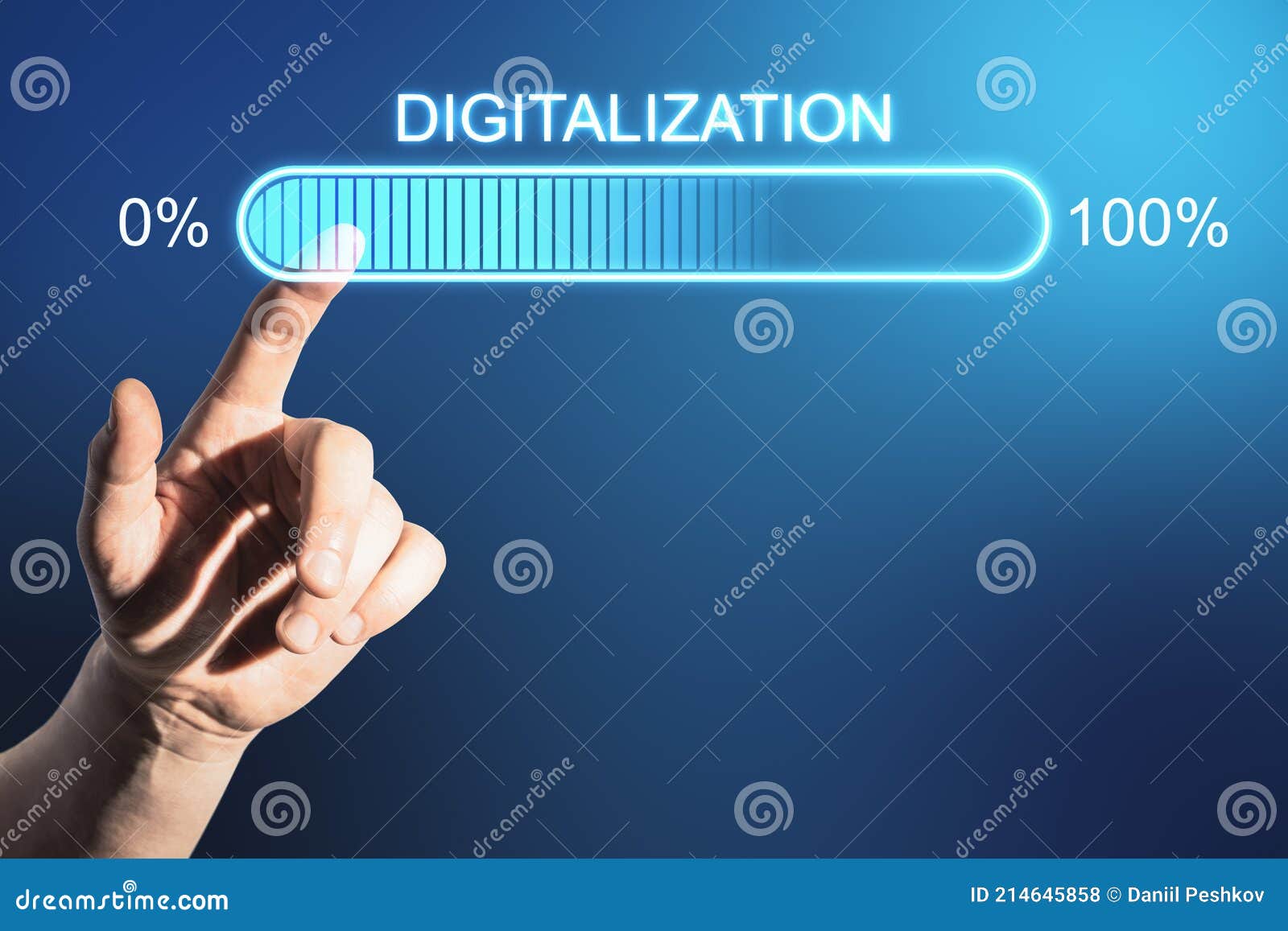Digitalization Word Written On Wood Block. Digitalization Text On ...