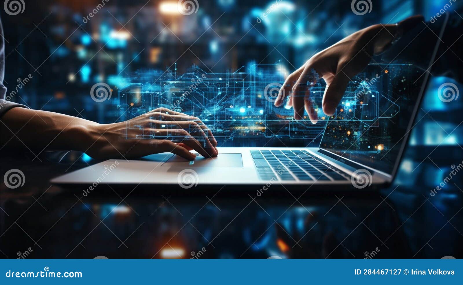 Digital Technologies Informatics, Programming, Laptop Keyboard, Haker In Web,working Panel ...