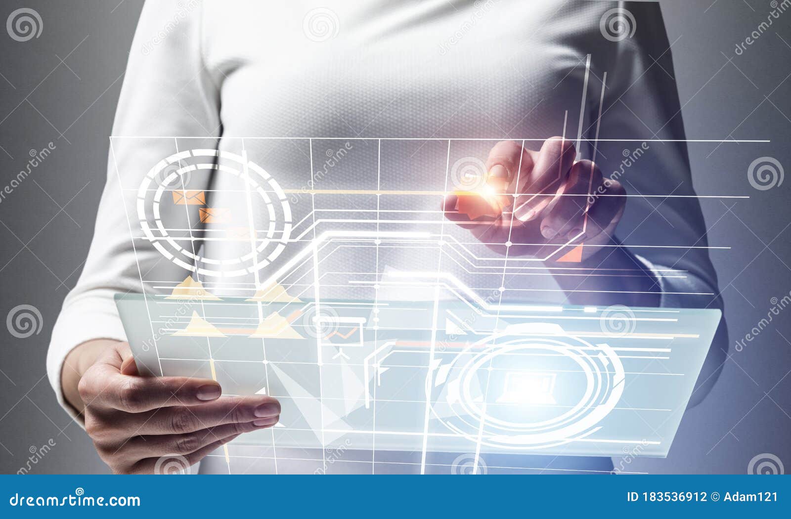 Digital Technologies in Modern Business Stock Photo - Image of ...