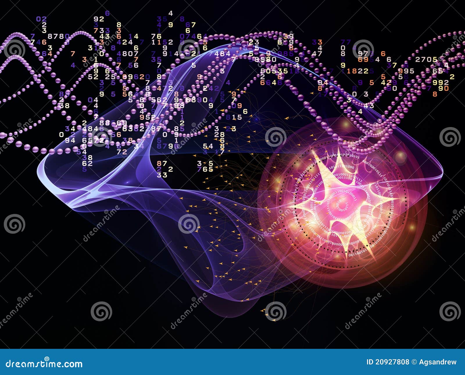 Digital Technology Abstract Stock Illustration - Illustration of ...