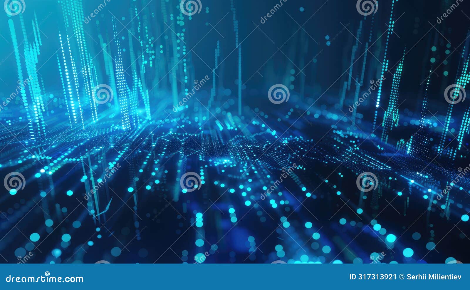 Digital Technology Abstract Background. Computer it Programming Code with Dots and Lines ...