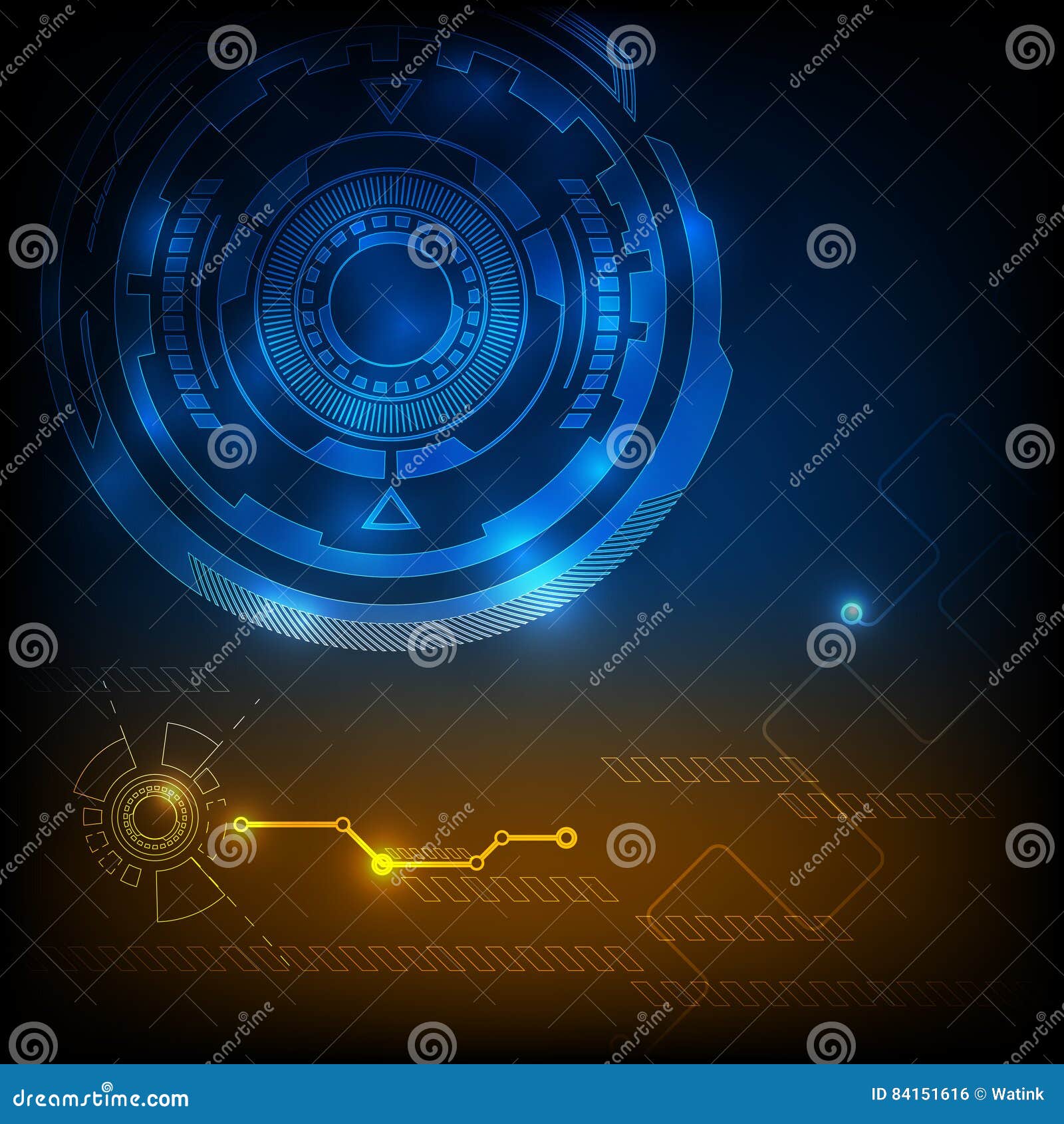Digital Technology Abstract Background Stock Illustration ...