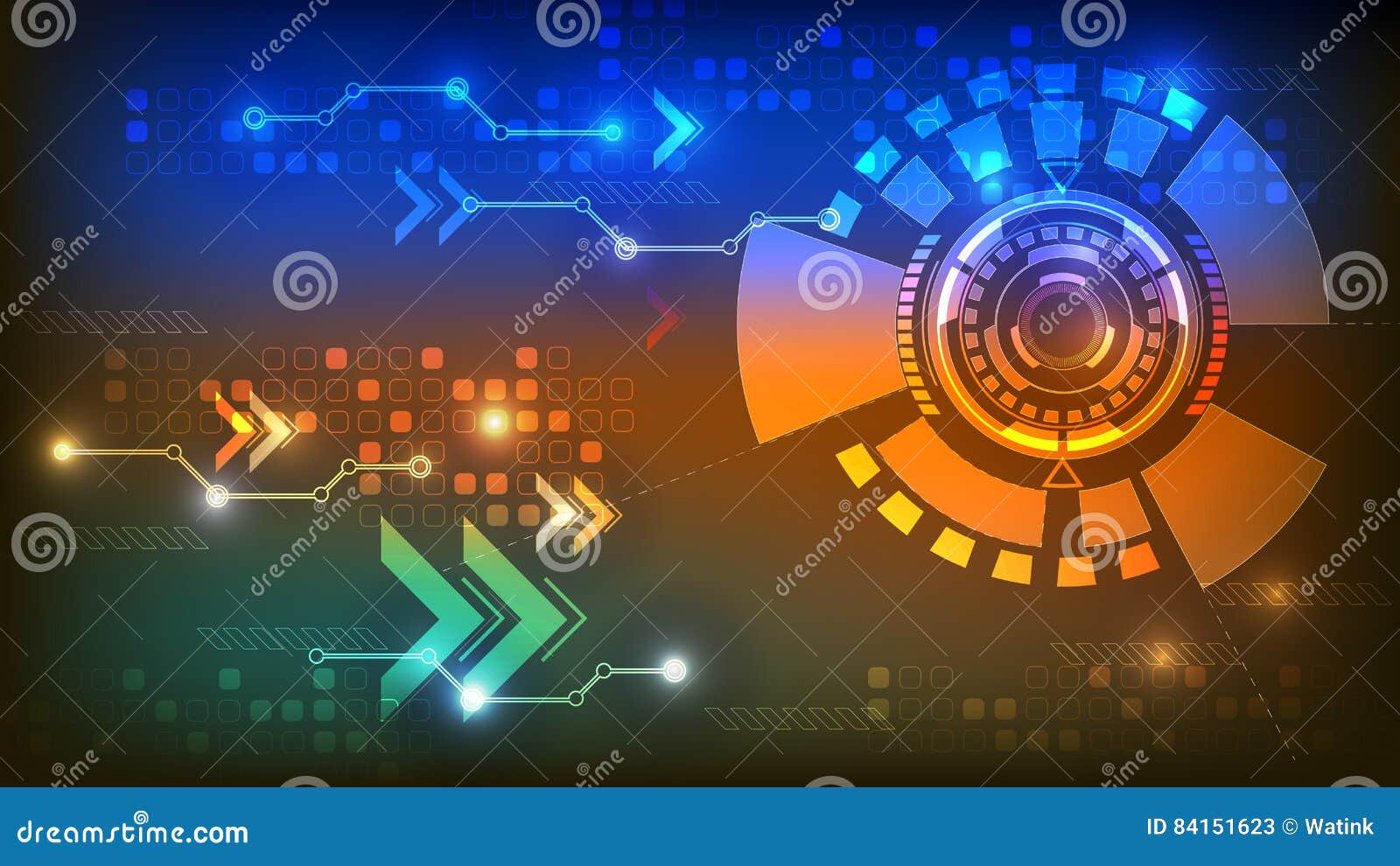 Digital Technology Abstract Background Stock Illustration ...