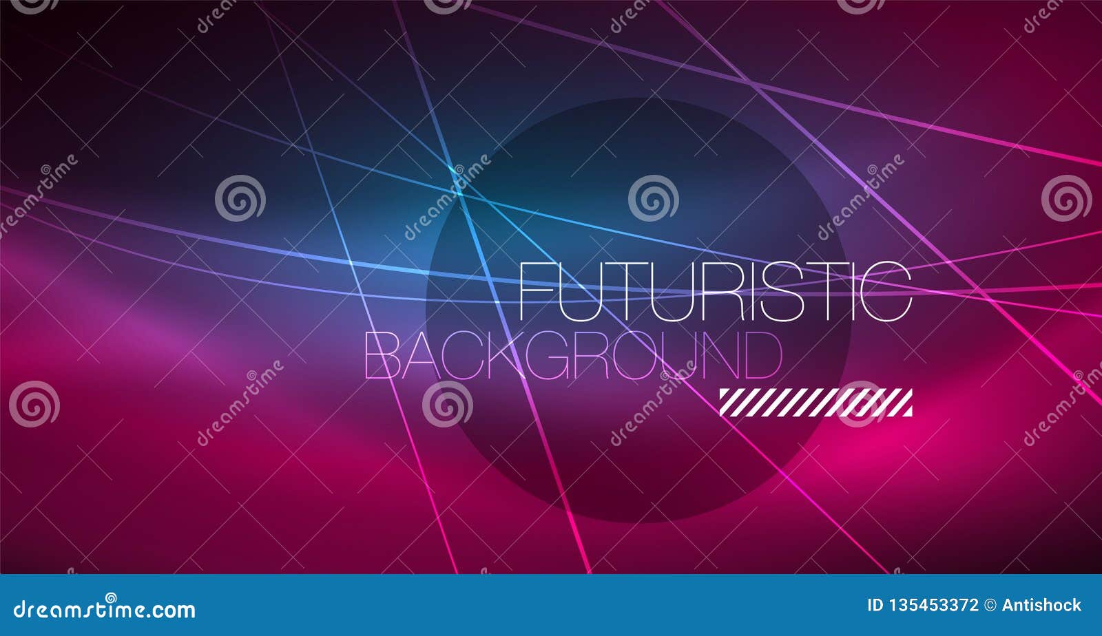 Digital Technology Abstract Background - Neon Geometric Design ...
