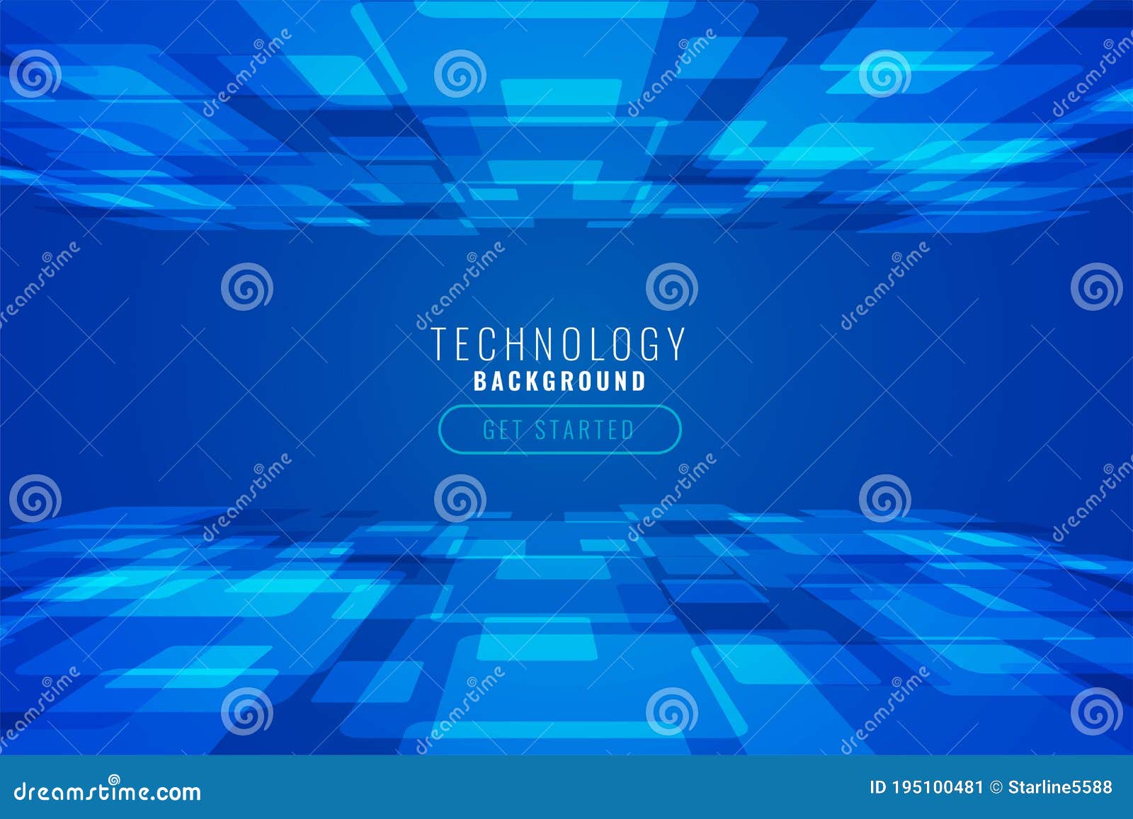 Digital Technology Abstract Background in Perspective Style Stock ...