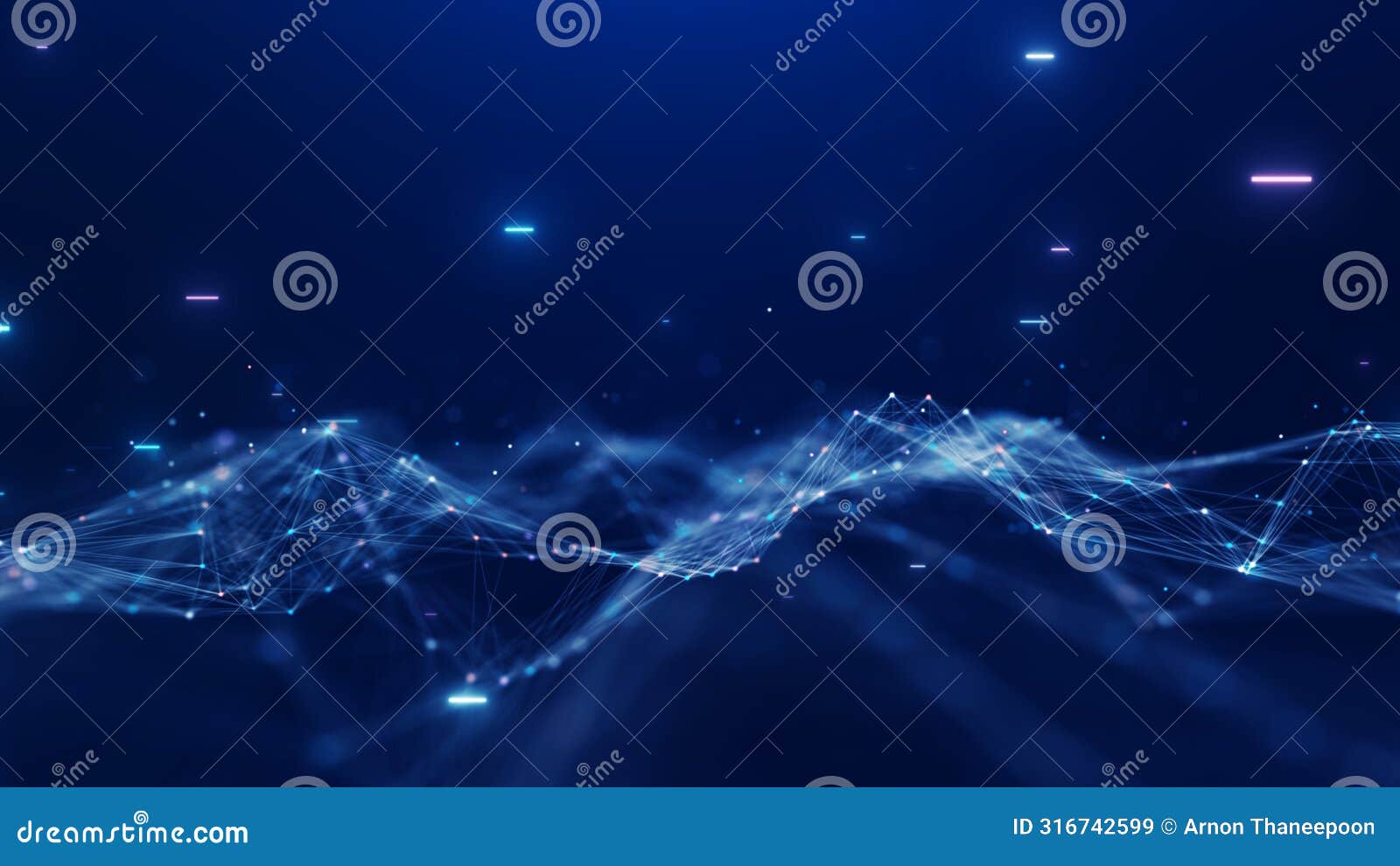 Digital Technology Abstract Concept Cyber Security. Connection and Flow ...
