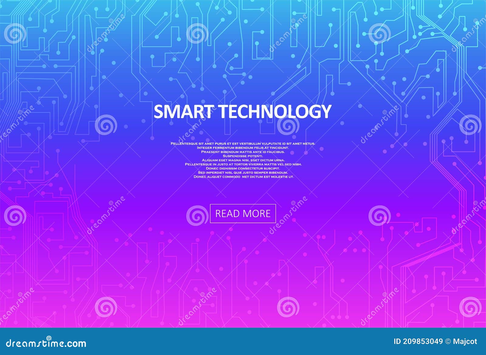 Digital Technology Background Stock Vector - Illustration of future ...