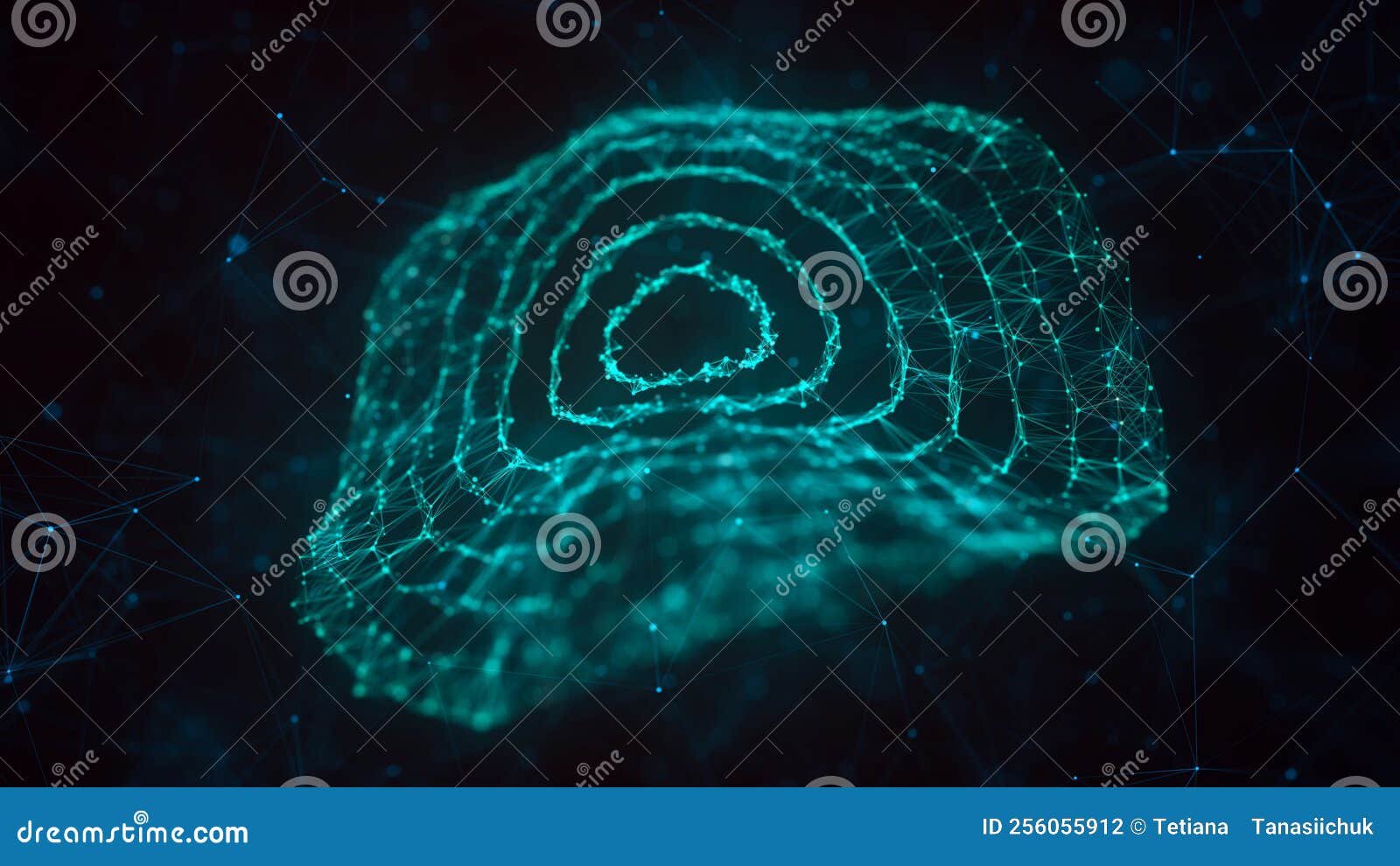 Digital Technology Background. Big Data Visualization. Dynamic Wave of ...