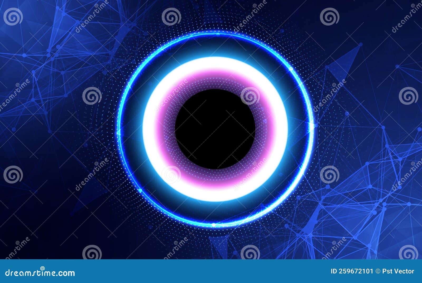 Digital Technology Banner Blue Background, Cyber Technology Circuit ...