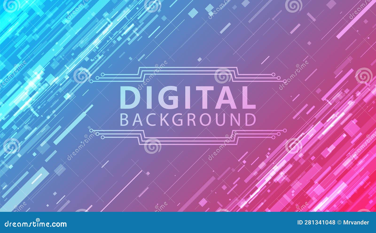 Digital Technology Banner. Glitch Error Effect Stock Vector ...